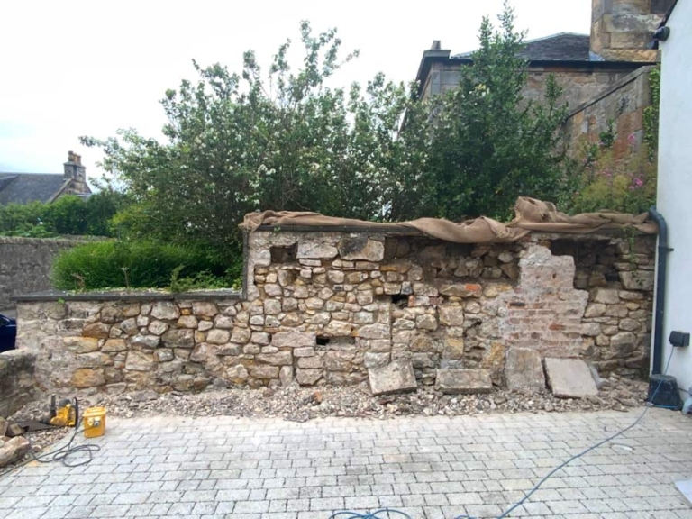Edinburgh Stone Repairs - Wall and Chimney stonemasonry work